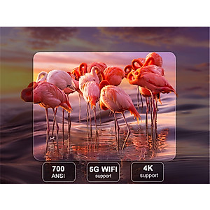 Auto Focus FHD 1080P/4K Smart Projector 700ANSI & 15000 lumens, BT5.0, Android 10 LED Home Movie Projectors, Built-in Certified TV Box Support 8000+ Apps, Compatible with Stick/iPhone/Laptop