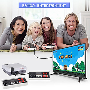 HAndPE Retro Classic Mini Game Console Childhood Game Consoles Built-in 621 Game(Some are Repeated) Dual Control 8-Bit Handheld Game Player for TV Video Bring Happy Childhood Memories(HDMI)