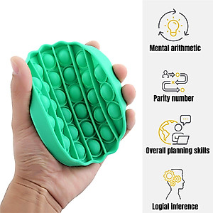 Lyft Livin Teethers Push Pop SiliconeToys for Babies Toddlers |Adults| Relief Sensory Poppers Fidget Helps Improve Motor Skill Memory & Autism for Preschool Crawling Baby Kids - Red Heart