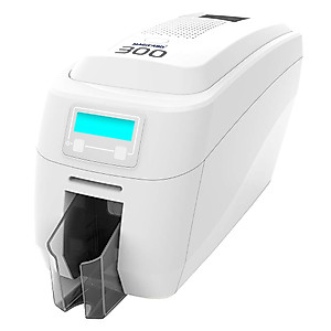 AlphaCard Magicard 300 ID Card Printer System w/ 200 Print YMCKO Ribbon, 300 Premium PVC Cards ID Suite Software (PC) (Dual Sided, PVC Cards w/Mag Strip)