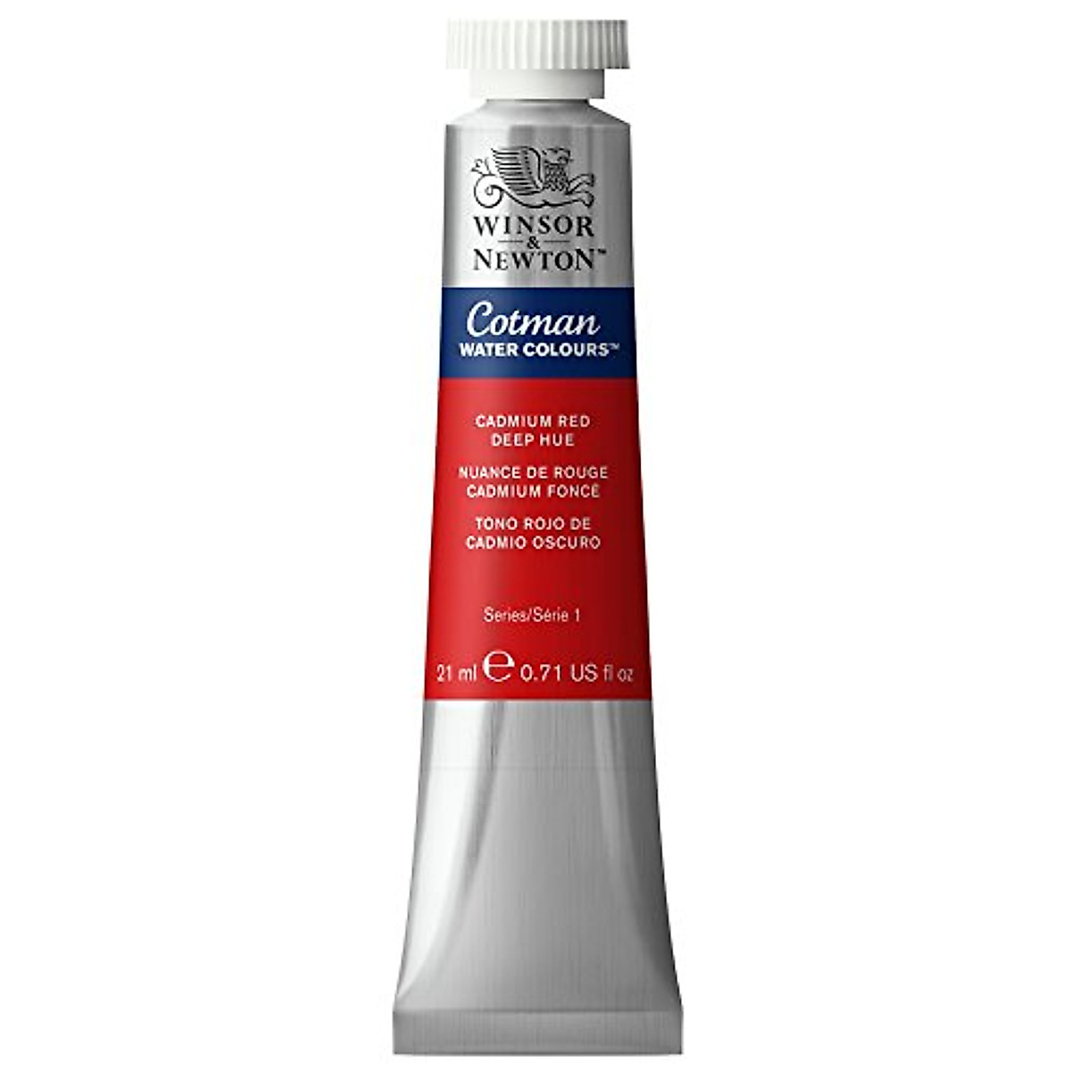 Winsor & Newton Cotman Watercolor Paint, 21ml (0.71-oz) Tube, Cadmium Red Deep Hue
