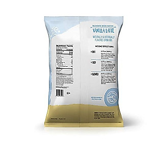 Big Train Blended Ice Coffee Iced Coffee Mix Vanilla Latte 3.5 lb Bulk Bag - Single Bag, Package may vary
