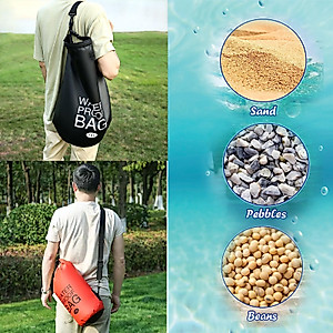 TWOZOZO Pool Ladder Weights 15L PVC Waterproof Dry Bag, Swimming Pool Ladder and Step Weight, Durable Sandbag Kayak Dry Bag Canoe Trip Bag, Work with Above-Ground/In-Ground Pool Steps(Sapphire blue)