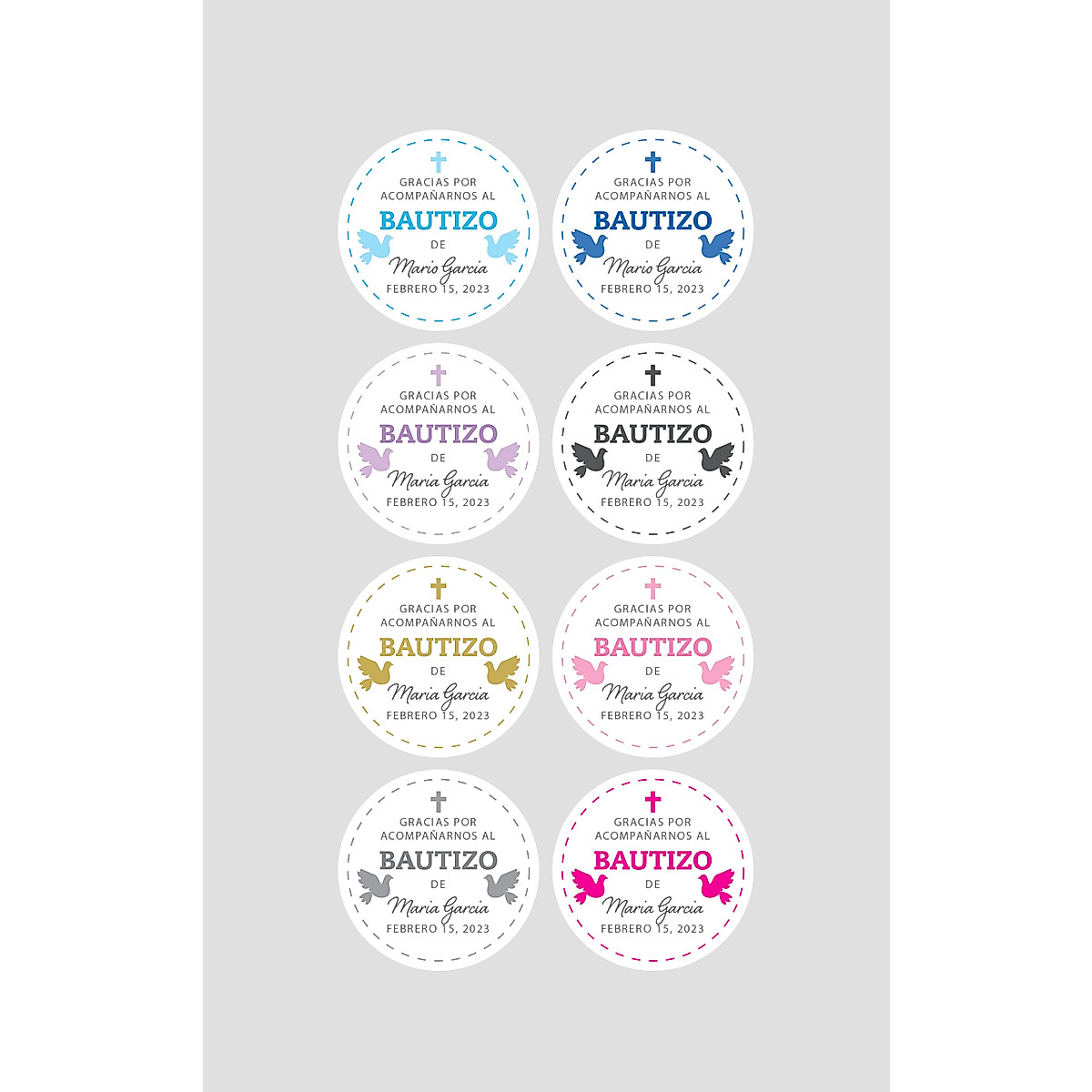 Celebrando los momentos especiales de la vida: Gracias por Acompañarme en Mi Bautizo" Sticker 40 circles