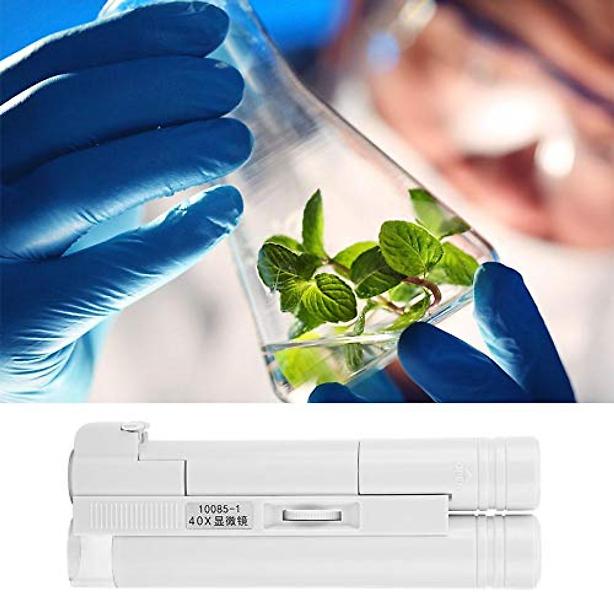 Wireless Digital Microscope, 40X Zoom Pocket-Sized LED Microscope Magnifier Micro Lens for Universal Mobile Phones 5.4x2.0x0.8in