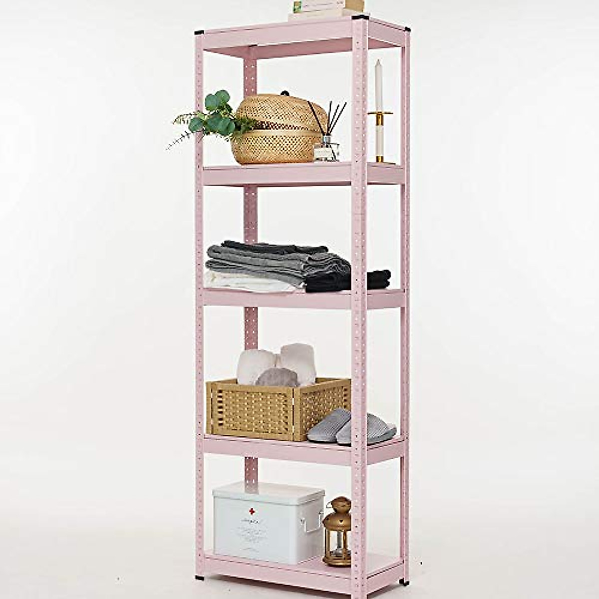 Lomani 5-Shelf Adjustable Utility Shelf, Storage Rack, Organizer Shelf-PK