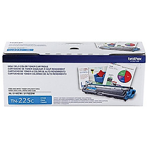 Brother TN221BK Standard Yield Black and TN225C, TN225M, TN225Y High Yield Cyan, Magenta and Yellow Toner Cartridge Set