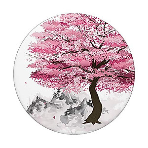 Sakura Tree Japanese Pink Flower Florist Cherry Blossom PopSockets PopGrip: Swappable Grip for Phones & Tablets