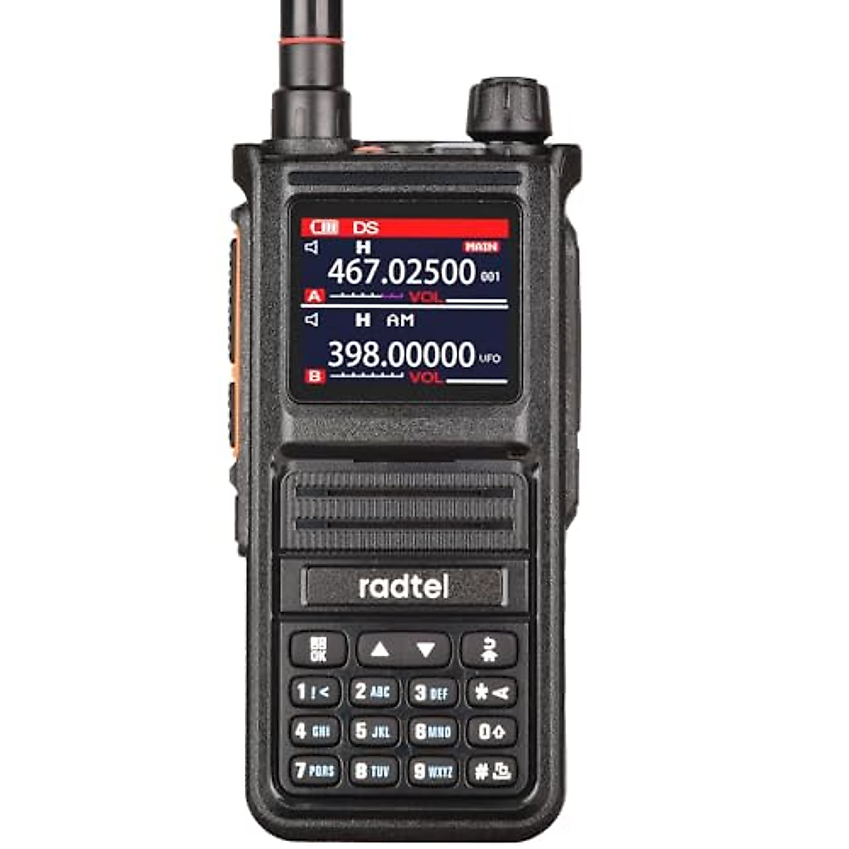 Radtel RT-470X Tri-Band Ham Radio Walkie Talkies 256CH Aviation Air Band Two Way Radio NOAA Police Scanner Marine UHF VHF Long Range Handheld Transceiver USB-C, Wireless Copy Frequency