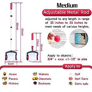 Zozen Nut Gatherer, Walnut Picker Upper Roller, Pinecone Picker Upper - Side Opening Dump | Apply to Walnut, Pecan, Hickory, Chestnuts, Buckeyes, Golf, Crab Apple Objects Size 1'' to 2.5''; 1.5 Gallon