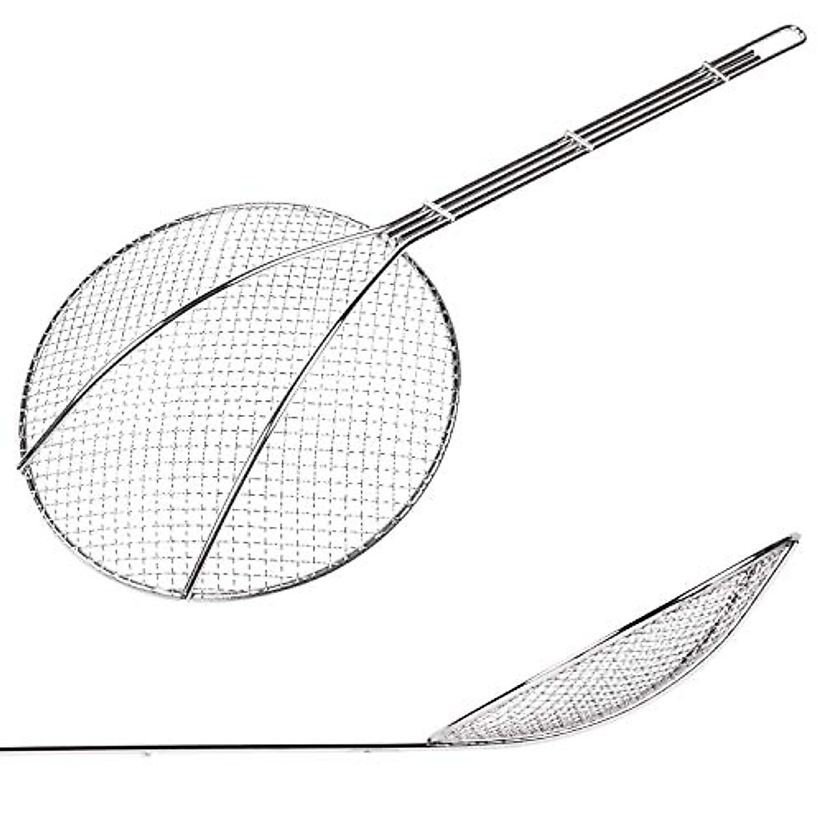 Oil/Deep Fry Thermometer with Oil Skimmer for Cooking | Includes Deep Fryer Thermometer with Clip for Frying Oil, Turkey, BBQ, Grill and Strainer Spoon with Handle for Frying, Cooking, Skimming.