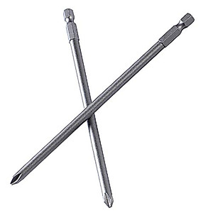 Rocaris 6 in Phillips Screwdriver Bit Sets 1/4 Inch Hex Shank Magnetic Screwdriver Bits Cross Head S2 Steel Screwdriver Bits 10 Pack