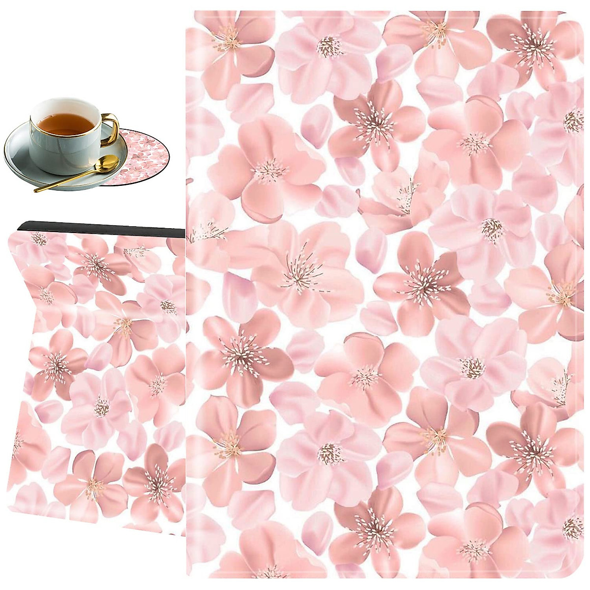 for Samsung Galaxy Tab A8 10.5 2022 Case, Shockproof TPU Hard Back Shell Protective Tablet Cover for Samsung Galaxy A8 10.5 Inch Tablet (SM-X200/X205/X207), Pink Floral