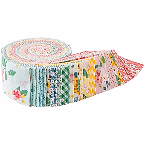 My Mind's Eye Spring Gardens Rolie Polie 40 2.5-inch Strips Jelly Roll Riley Blake RP-14110-40