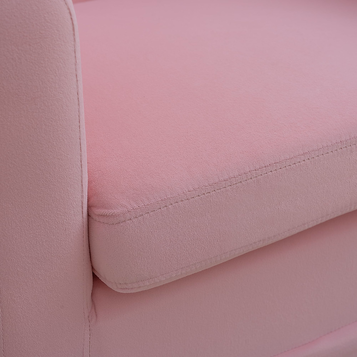 Opoiar Swivel Accent Chair Armchair, Round Barrel Chairs,360°Modern Single Sofa Chair with Flannelette Fabric,Modern Armchair Arm Chair for Nursery Bedroom Office Hotel,Pink