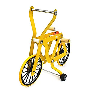 FXONCU Parrot Mini Metal Bike Bird Toy Training Plaything Educational Interactive Props Intelligence for Parakeet Cockatiel Conjure (Large)