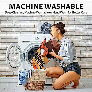 Custom Fox Blanket with Name for Girls & Boys - Soft, Fuzzy & Cozy - 40"x50" Crib Size Throw Blanket for Couch, Office - Orange Cute Warm Blankets Gifts