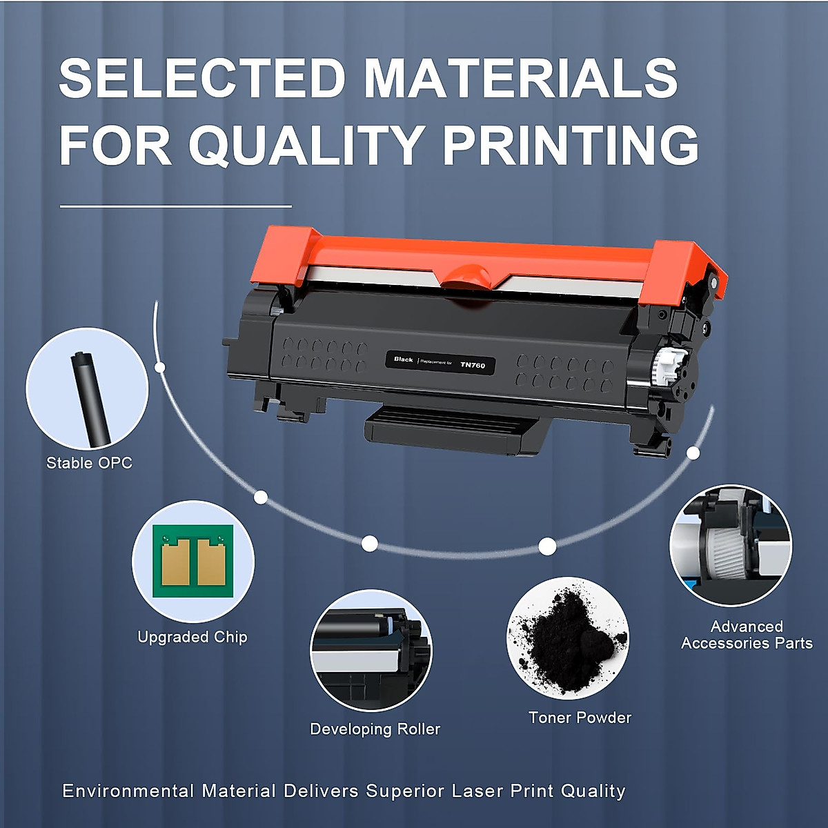 TEINO Remanufactured Toner Cartridge Replacement for Brother TN760 TN 760 TN730 to use with Brother DCP-L2550DW MFC-L2710DW MFC-L2750DW HL-L2370DW HL-L2395DW HL-L2350DW (Black, 4 Pack)