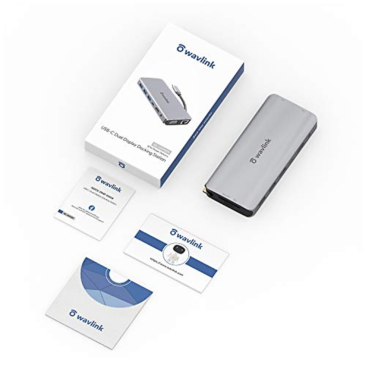 WAVLINK USB C Hub, 10-in-1 Type C Adapter Mini Docking Station with 4K 30Hz HDMI,2K 60Hz VGA,RJ45 Ethernet,2 USB 3.0,USB 2.0,SD/TF Card Reader,3.5mm Audio Jack,87W PD for Windows Mac and More