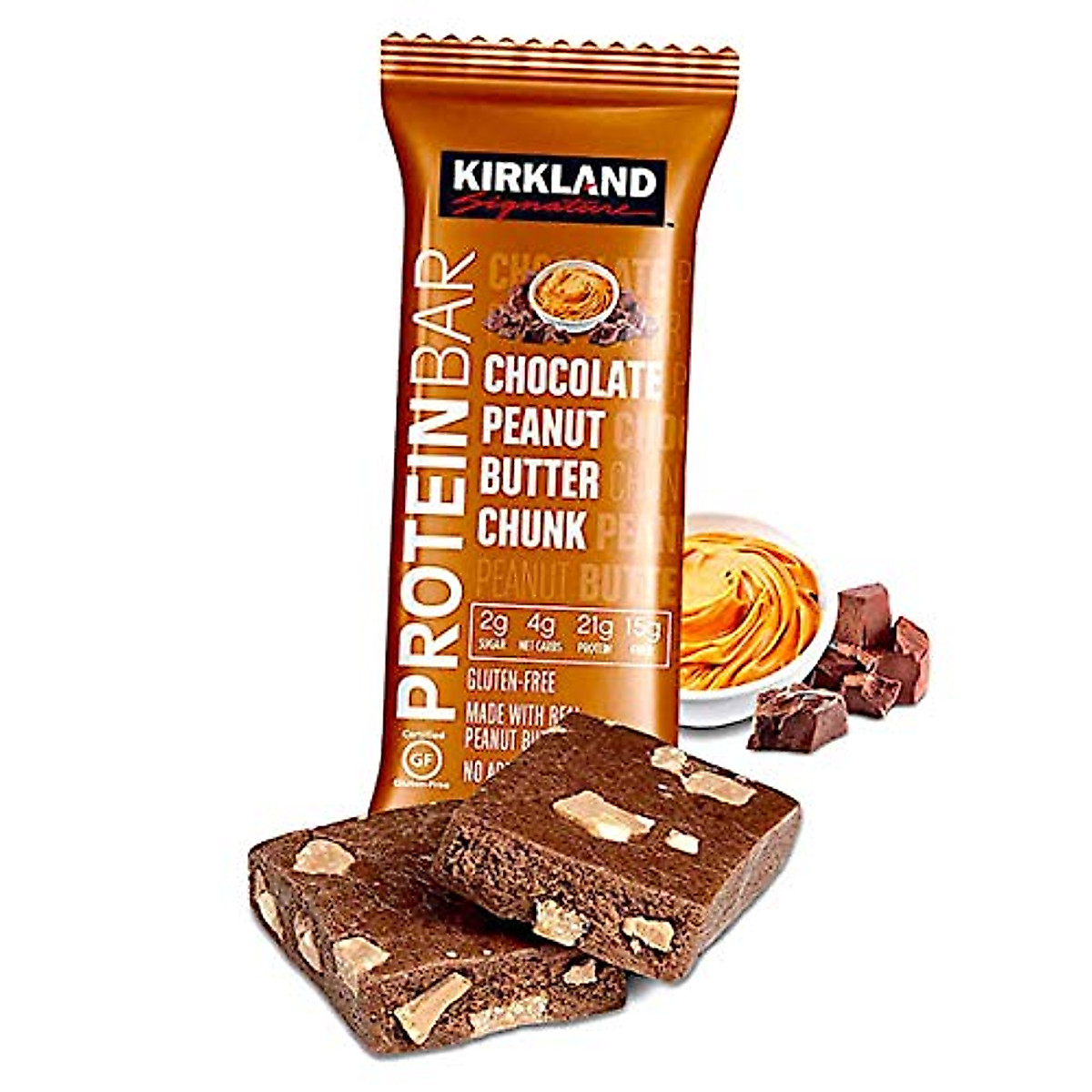 KIRKLAND SIGNATURE Protein Bars Chocolate Peanut Butter Chunk 2.12 oz, 20-count