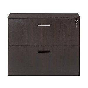 Mayline MVLFLDC Medina 2-Drawer Locking Lateral File Cabinet, Letter and/or Legal, Mocha Laminate