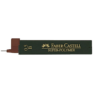 Faber Castell 120501 0.5 mm B Superpolim Leads for Mechanical Pencil (Pack of 12)