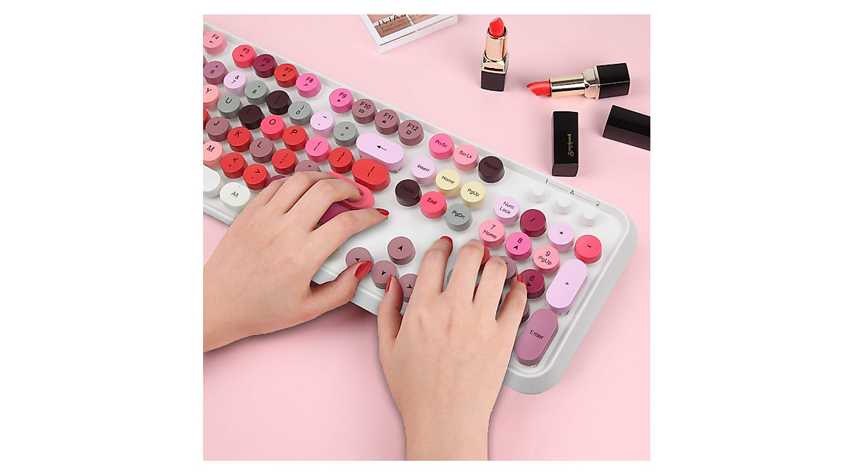 LETTON Wireless Retro Keyboard & Mouse Combo