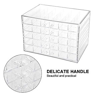 Nail Tip Storage,Nail Decoration Storage Box,120 Grids Sequence Organize Box Transparent Empty Nail Tips Organizer Holder Container Nail Display Jewelry Case
