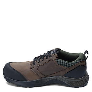 Timberland PRO Men's Reaxion Composite Safety Toe Waterproof Industrial Hiker Work Shoe, Brown/Green, 10