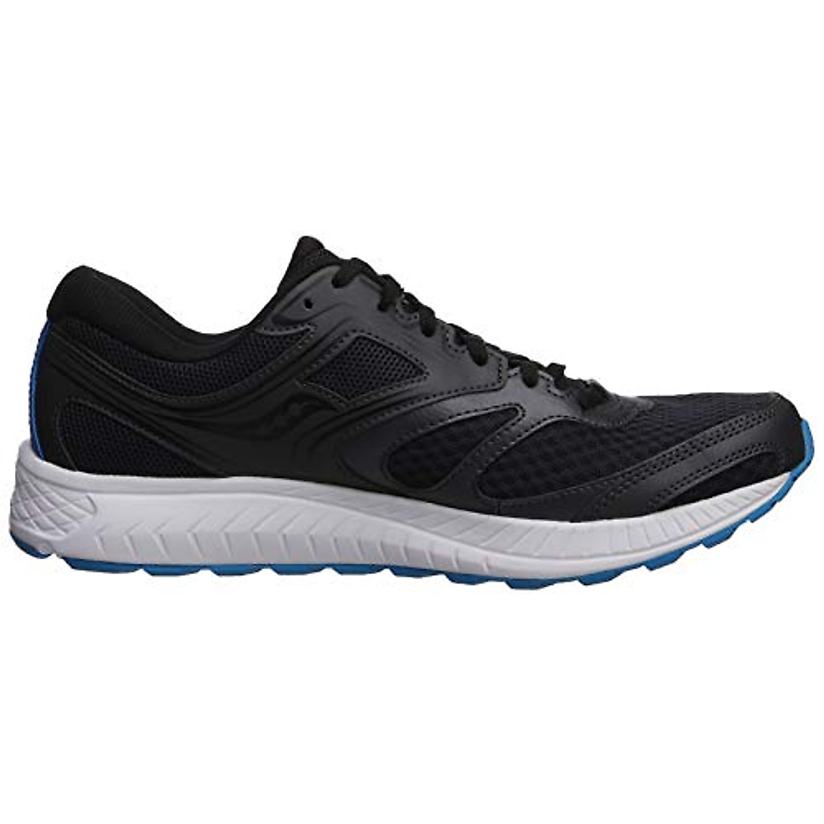 Saucony Men's Versafoam Cohesion 12 Road Running Shoe, black/blue, 11.5 M US