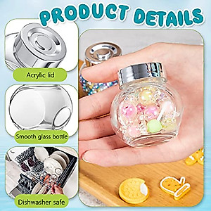 Umigy 60 Pieces Mini Glass Jars with Lids 1.7 oz Mini Candy Jars Tiny Mason Jars Small Glass Containers with Lids for Favors Wedding Gifts Spice Honey Sugar Scrub Herbs