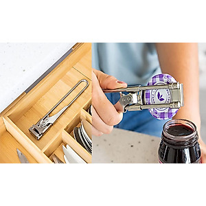 Jar Opener,Adjustable Multifunctional Bottle Opener, Iabor-Saving Stainless Steel Can Opener - Bottle Cap Fixed Manual Bottle Opener - Kitchen Utility jar Opener (A)