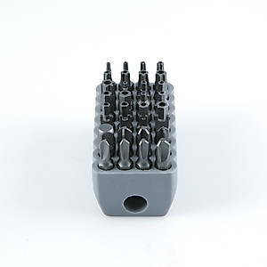 Klein Tools 32525 Tamperproof Bit Set, 32-Piece, Magnetic, TORX, Hex, Spanner, TORQ, Triwing Screwdriver Bits