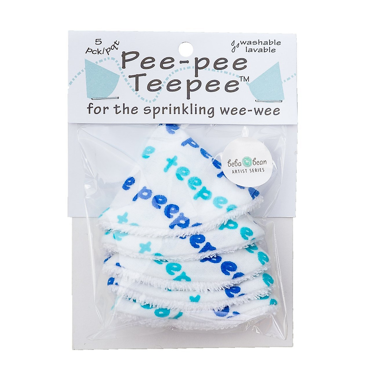 Pee-Pee Teepee Text White - Cello Bag