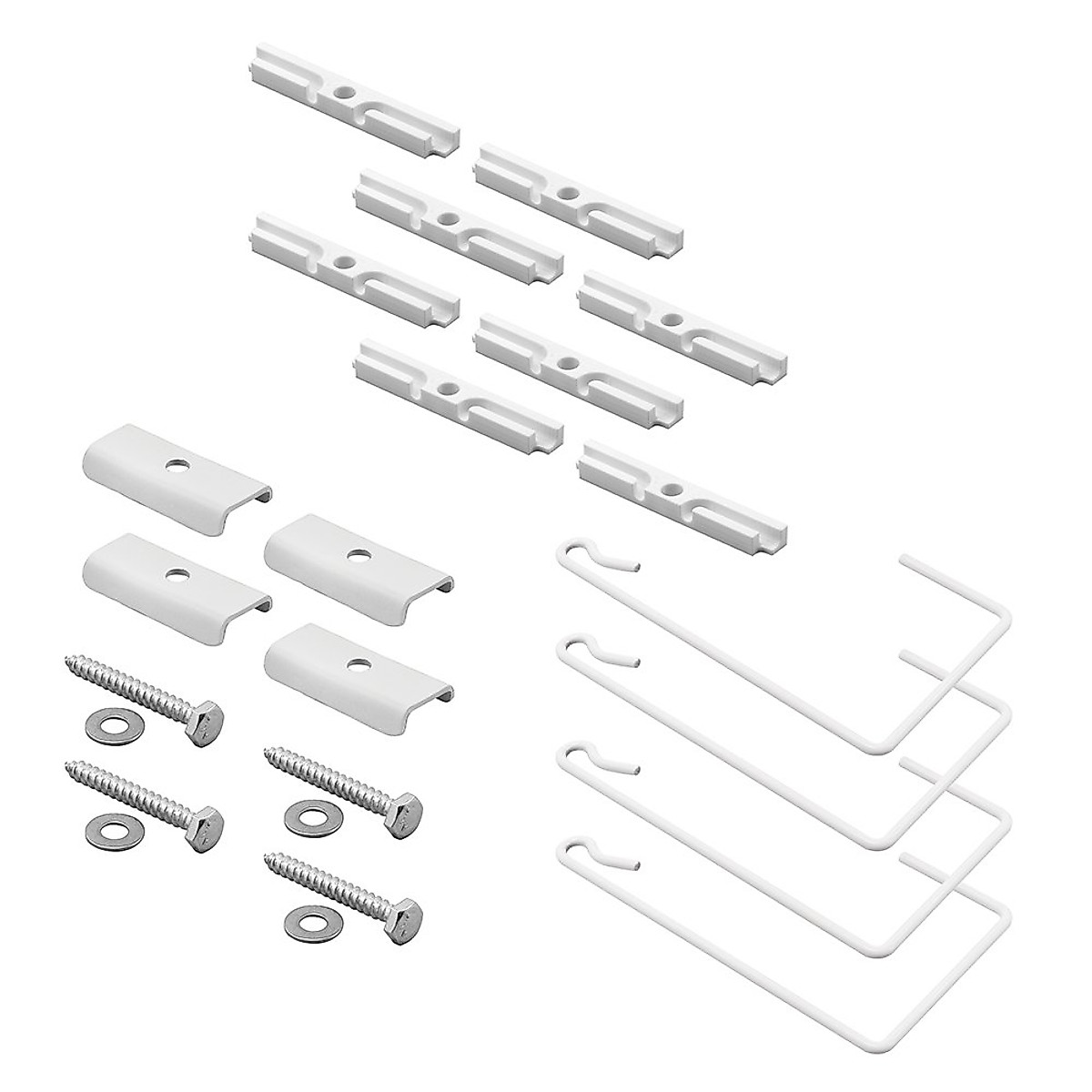 Prime-Line KD 16090 Overhead Storage Rack System, 30 In. Long Tracks, Steel Construction, White (Single Pack)