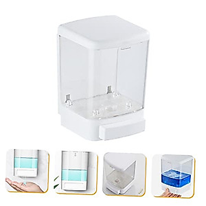 BETOOKY Manual Soap Dispenser Foams Soap Dispenser Push- Style Dispenser Liquid Soap Holder Wall Mounted Hand Wash Wall Holder Hotel Soap Dispenser Handwashing Fluid White Plastic Shampoo