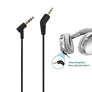 Asobilor QC3 Replacement Cable 1.4Meters 3.5mm to 2.5 mm Audio Cord Compatible with Bose QuietComfort 3 Headphone - Gold Plated Jacks Compatible with iOS & Android