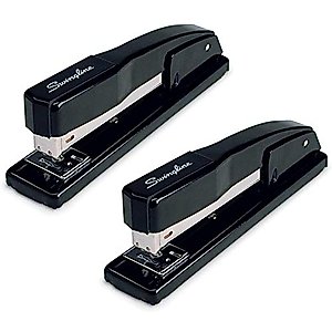 Swingline Stapler, Commercial Desktop Staplers, 20 Sheet Capacity, Portable, Durable Metal Desktop Stapler for Home Office Supplies, Classroom or Desktop Accessories, Black, 2 Pack (44401AZ)