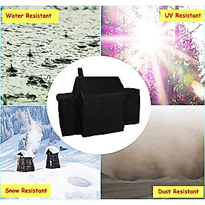 ProHome Direct Heavy Duty Waterproof Grill Cover for Char-Griller 2121,2123 Grills and Char-Griller Smokers with Side Fire Box,Black