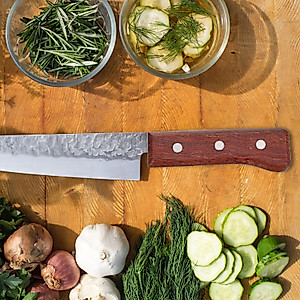 DOITOOL 2Pcs Wood Knife Scales Kitchen Knife Handle Replacement Kitchen Repair Handle for Sashimi Natural Wood Handle Replacement