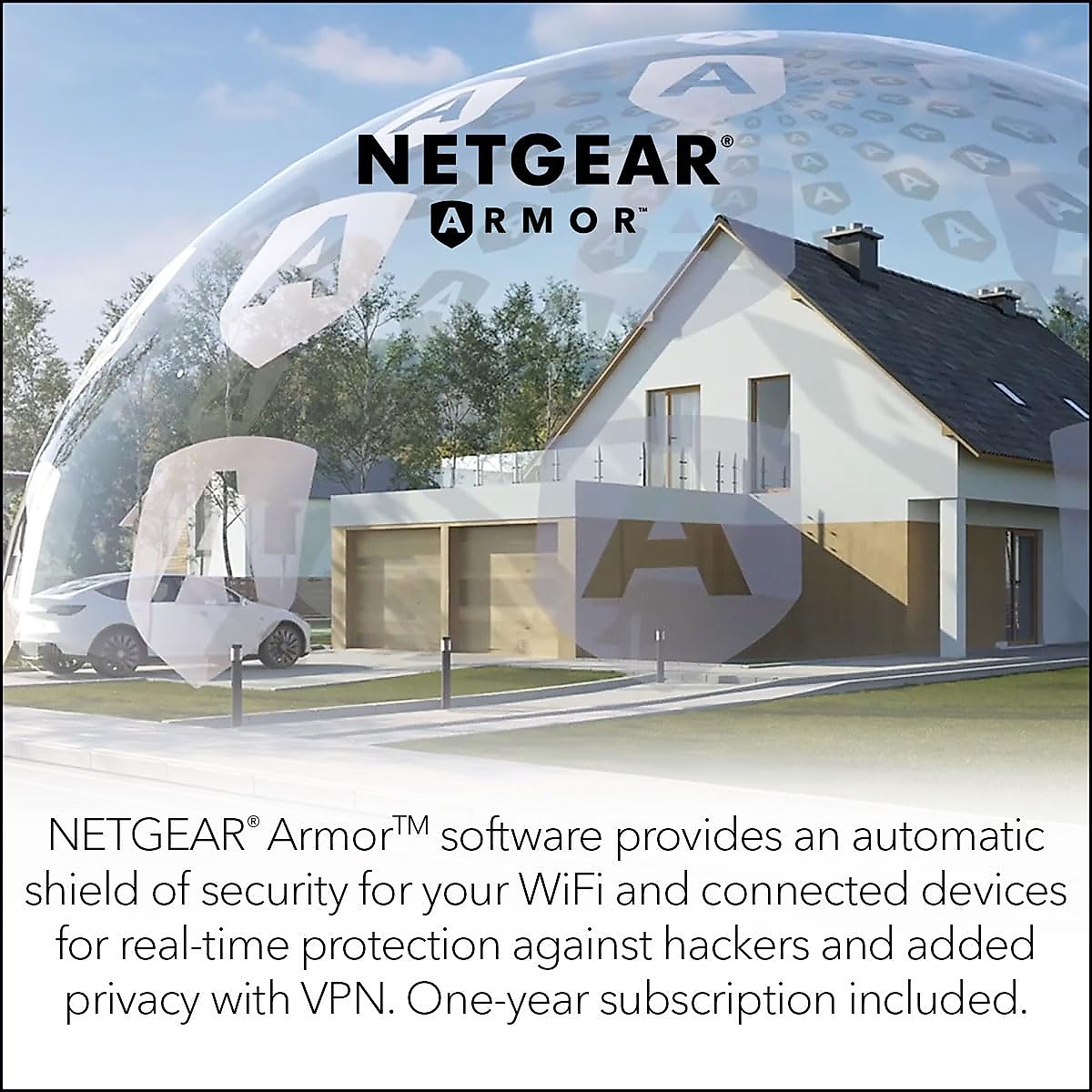 NETGEAR Nighthawk Tri-Band Whole Home Mesh WiFi 6 System (MK73S) – Router + 2 Satellite Extenders - 3Gbps Speed - Coverage up to 4,500 sq. ft., 25 Devices - Includes 1-Year Armor – AX3000 802.11ax