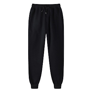 symoid big and tall sweat pants for men prime big deal days Mens Sweatpants Elastic Open Bottom Athletic Drawstring Joggers Big and Tall Straight Leg Gym Pants with Pockets Black