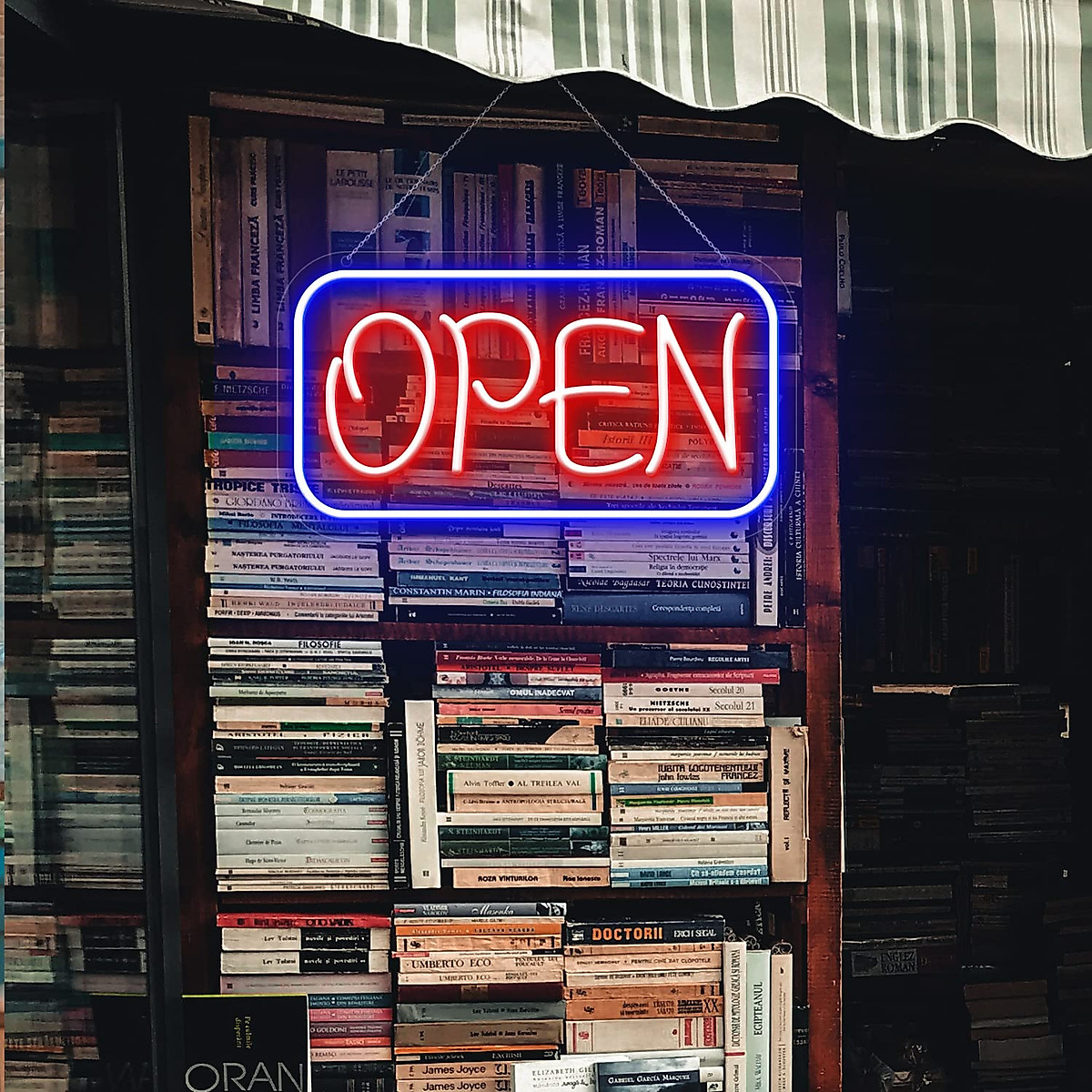 Neon Open Sign, Open Signs for Business, 16.5"x 8.4" Open Sign Led, Open Signs for Business Window With Adjustable Brightness, Open Neon Sign, Powered by USB with ON/OFF Switch