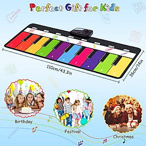 Piano Mat, TWFRIC Toddler Piano Mat with 38 Music Sounds Floor Piano Music Keyboard Baby Musical Developmental Toys Learning Educational Toys for 1 2 3 4 5 Year Old Girls Boys Birthday