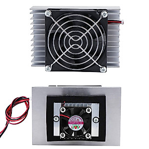 ESUMIC DC 12V DIY Thermoelectric Peltier Refrigeration Cooling System Kit Semiconductor Cooler Conduction Module + Radiator + Fan + TEC1-12706