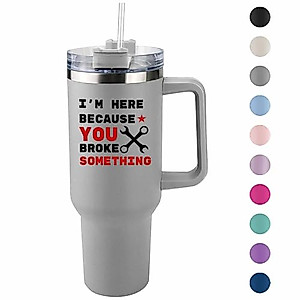 40 ounce insulated cup with handle, double-layer vacuum stainless steel material, equipped with straw, can keep warm or maintain cold drinks Hand-painted Letters Graffiti grey