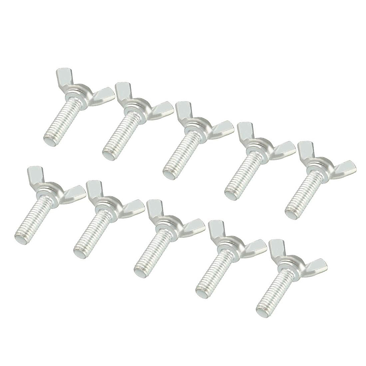 uxcell Wingbolt Butterfly Wing Thumb Hand Screws Bolts M6x20mm 1mm Pitch Carbon Steel 10pcs