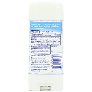 Dry Idea Advanced - Clear Gel Anti-Perspirant & Deodorant, Powder Fresh, 3-Ounce Tube (Pack of 6)