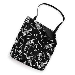 Cute Spooky Season Dancing Skeleton Trick or Treat Halloween Tote Bag