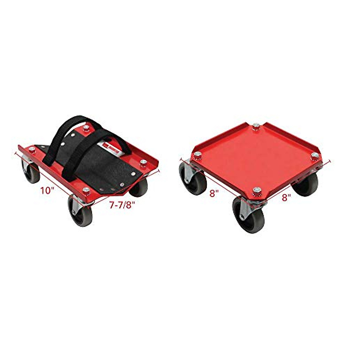 Extreme Max 5800.0228 V-Slides Snowmobile Dolly System - Steel, Red